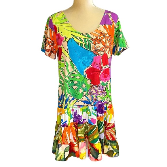 Jams World | Dresses | Jams World Hattie Dress In Paradise Print | Poshmark